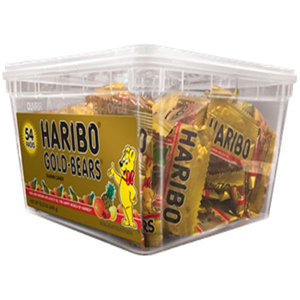 Haribo Count Goods Gold-Bears Tubs 54pcs 0.42oz 1ct – candynow.ca