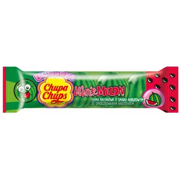 Chupa Chups Watermelon Flavored Bubble Gum with Powdered Filling 28pcs ...