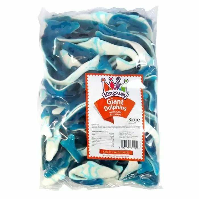 Kingsway Giant Gummy Dolphins 3kg (UK) – candynow.ca